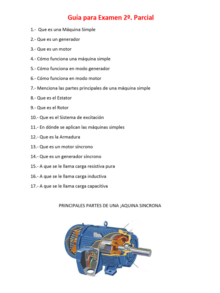 Guia 2o. Parcial Maquinas Electricas | PDF