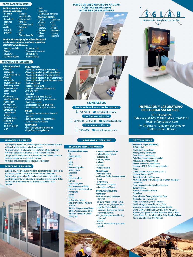 Muestra Triptico Sglab | PDF