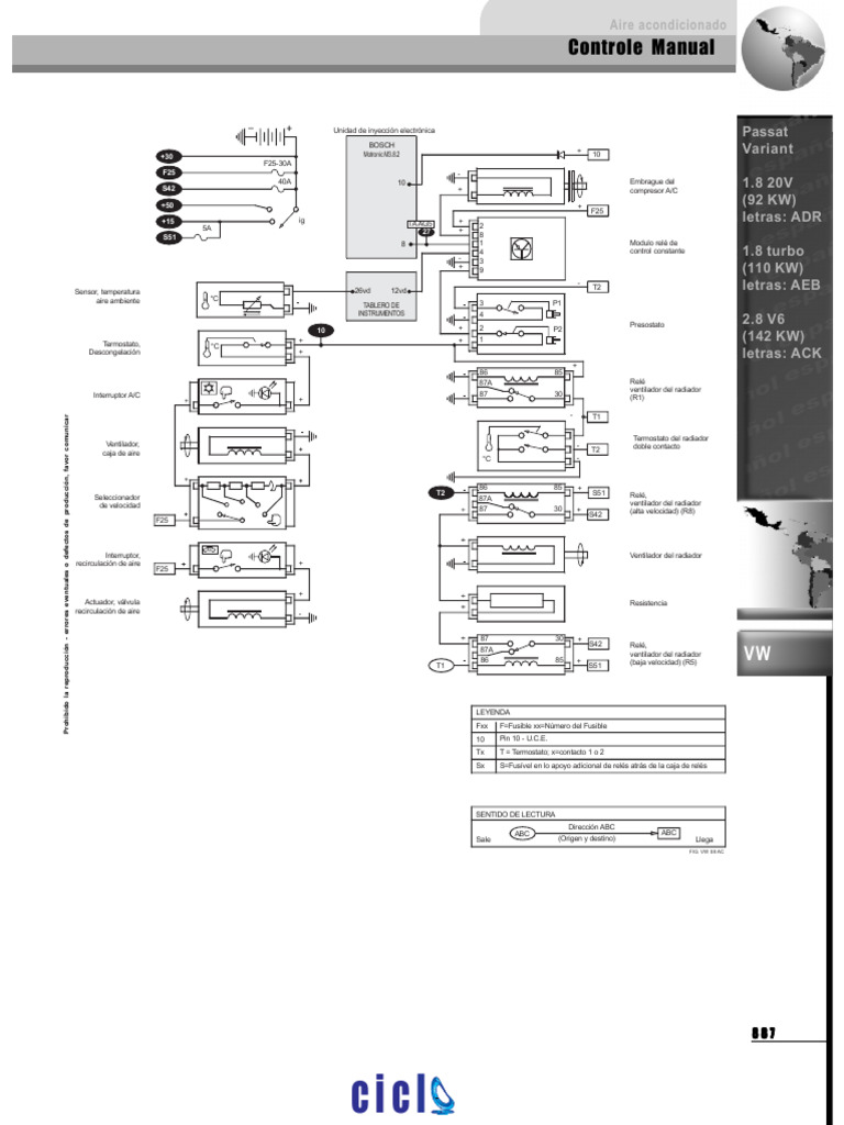 VW Aire Acondicionado Control Manual Passat 1.8 20v Adr PDF | PDF | Volkswagen Group | Motor ...