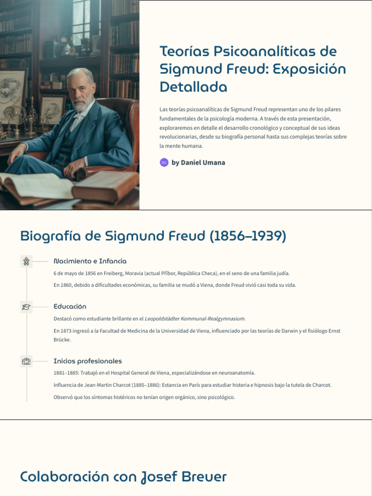 Teorías Psicoanalíticas de Freud | PDF | Sigmund Freud | Psicoanálisis