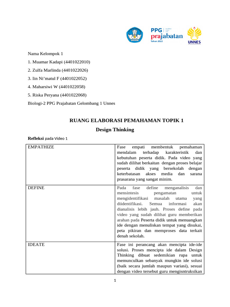 Fase Define dalam Design Thinking | PDF