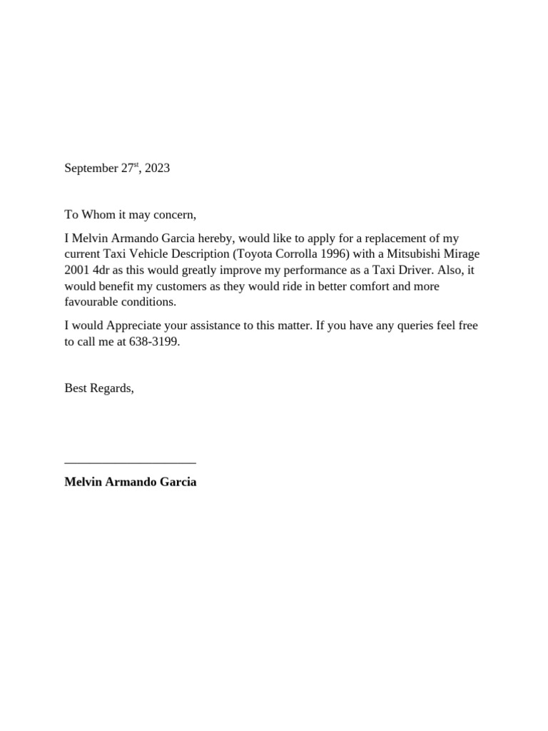 Letter Replacement Melvin Garcia | PDF