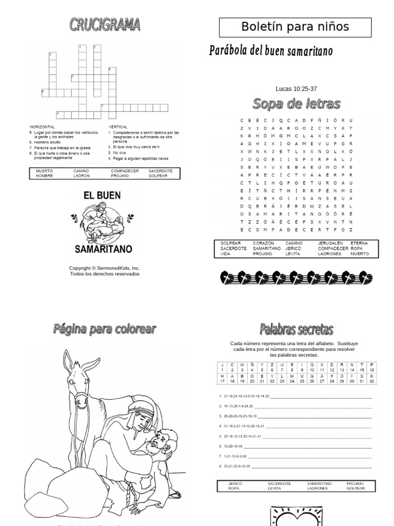 El Buen Samaritano (Parábola) Activ. | PDF