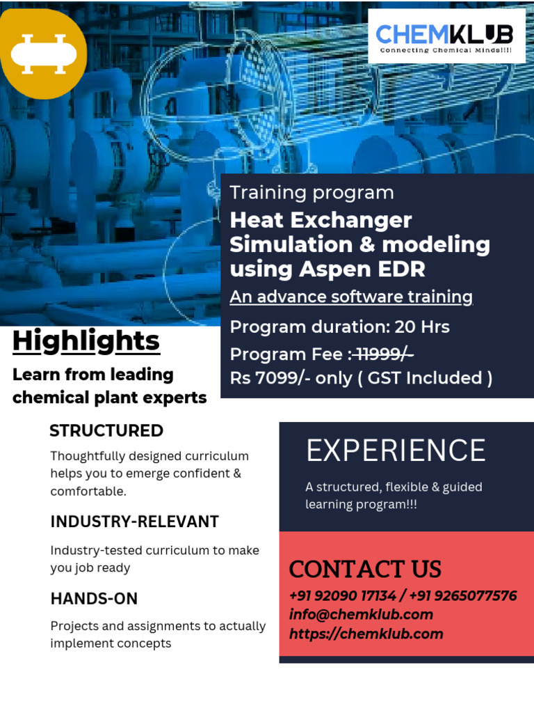 Design of Heat Exchangers Using Aspen EDR | PDF | Heat Exchanger ...