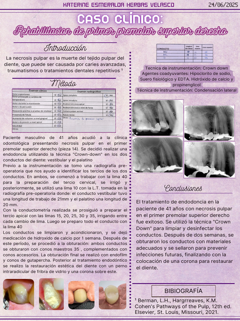 Caso Clínico Poster 8vo Endo | PDF | Ramas de Odontología ...