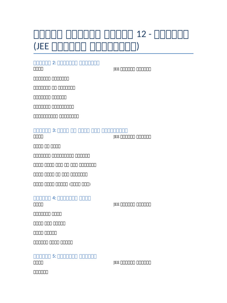 Kumar Mittal Class12 JEE Checklist Hindi | PDF