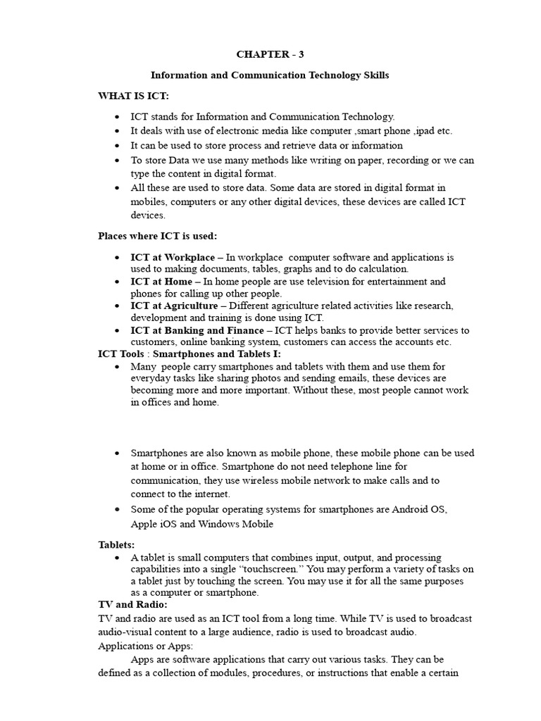 ICT Tools: Smartphones and Tablets | PDF | Smartphone | Tablet Computer