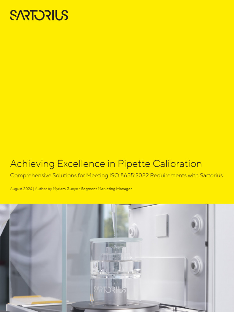 Pipette Calibration Solutions Iso 8655 2022 Article en Sarto 1 Data ...