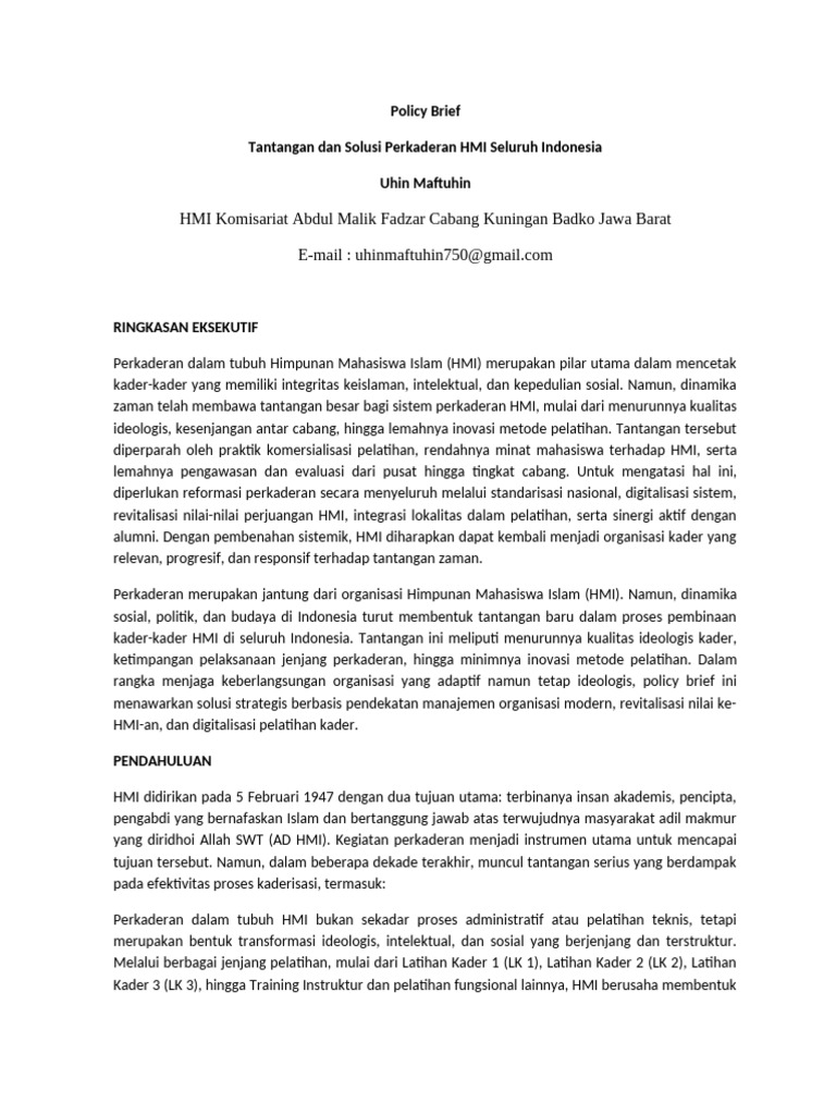 Uhin Maftuhin | PDF