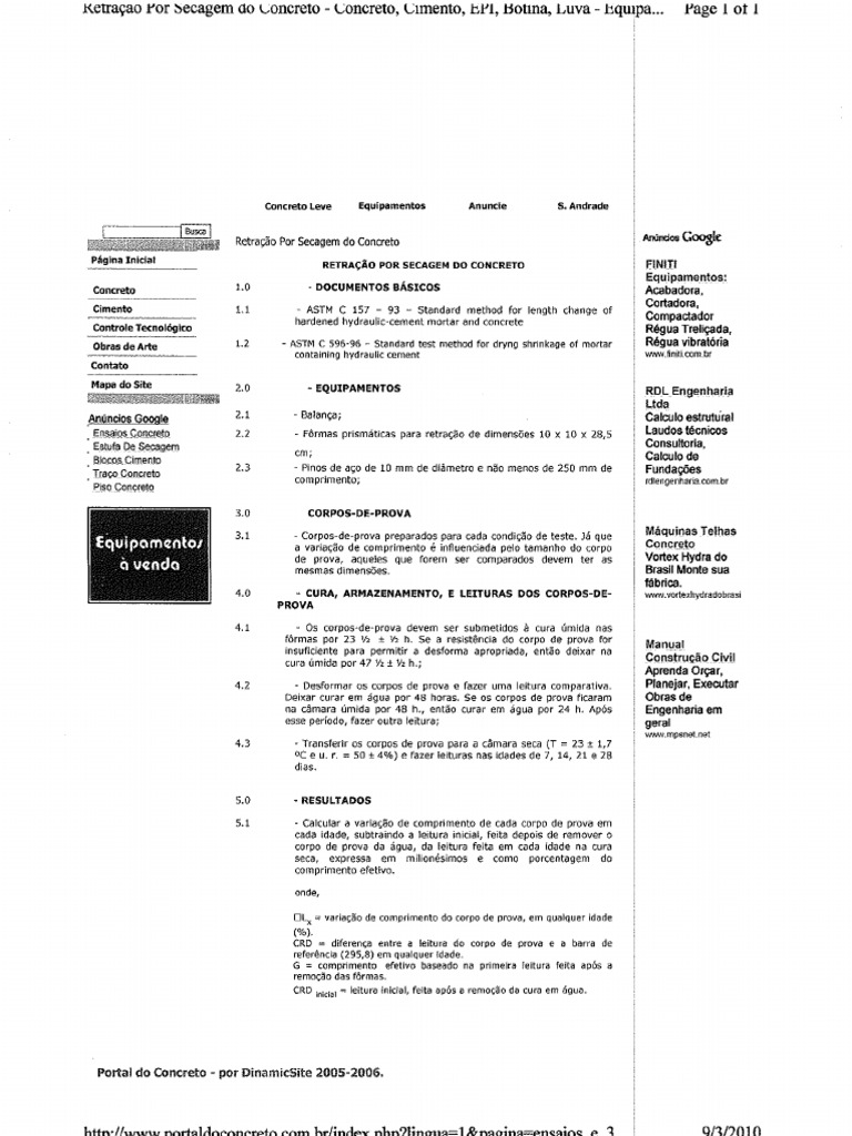 ASTM 157 - Resumo em Portugues | PDF