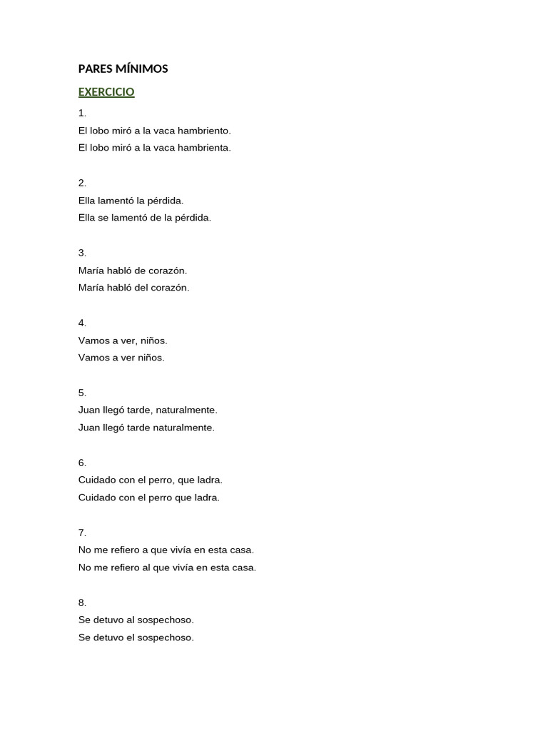 Wuolah Free Pares Minimos | PDF | Adverbio | Morfología Lingüística