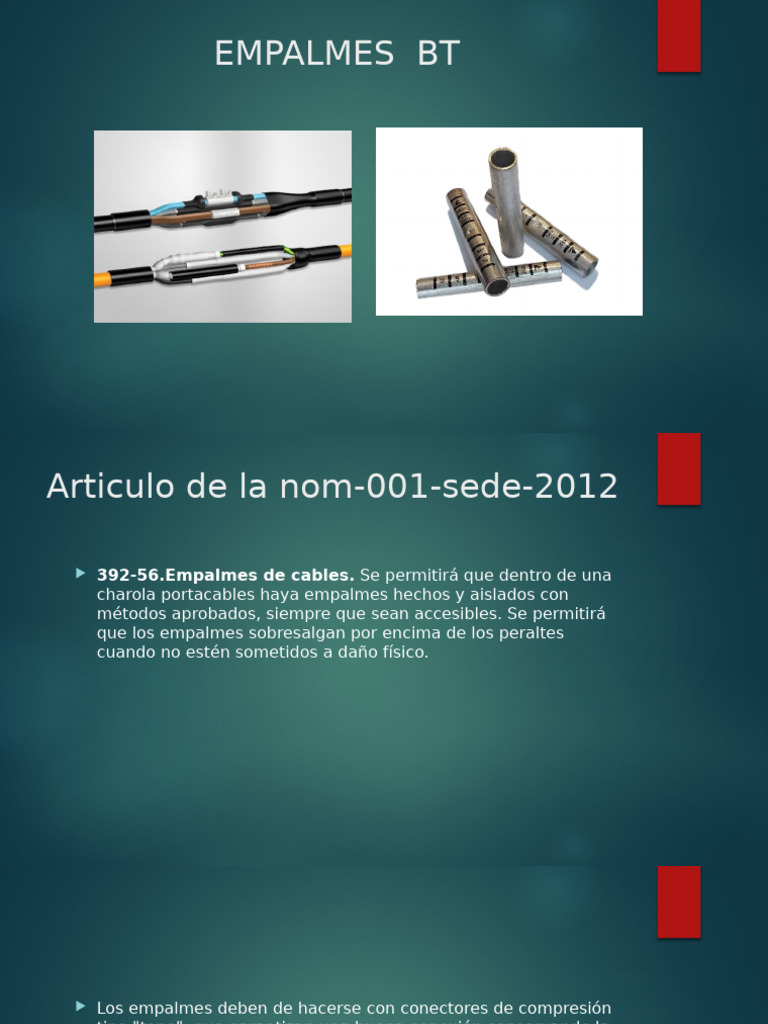 Empalmes de Cables: Normas y Métodos | PDF