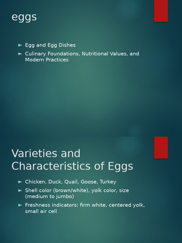 Egg and Egg Dishes Presentation | PDF | Foods | Cuisine