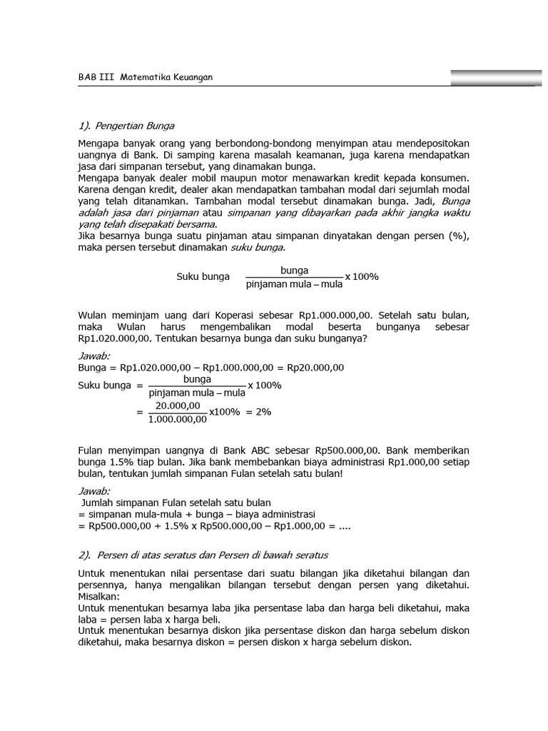 Bunga Tunggal Dan Bunga Majemuk | PDF