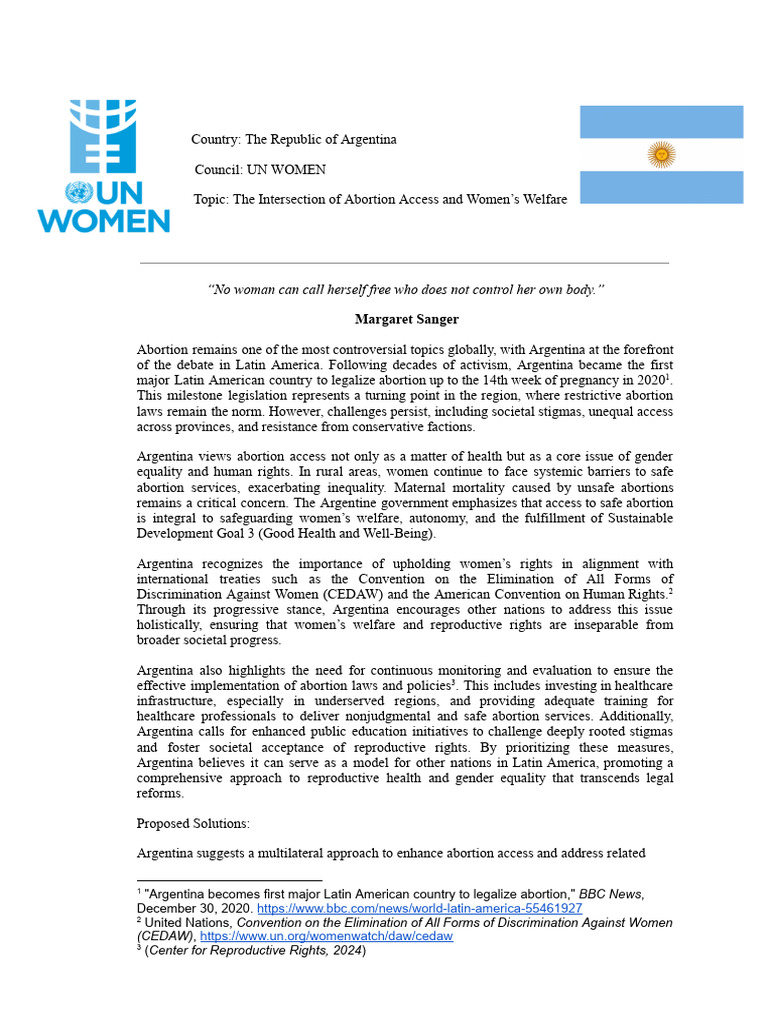 Pospap Un Women Argentina | PDF | Reproductive Rights | Abortion