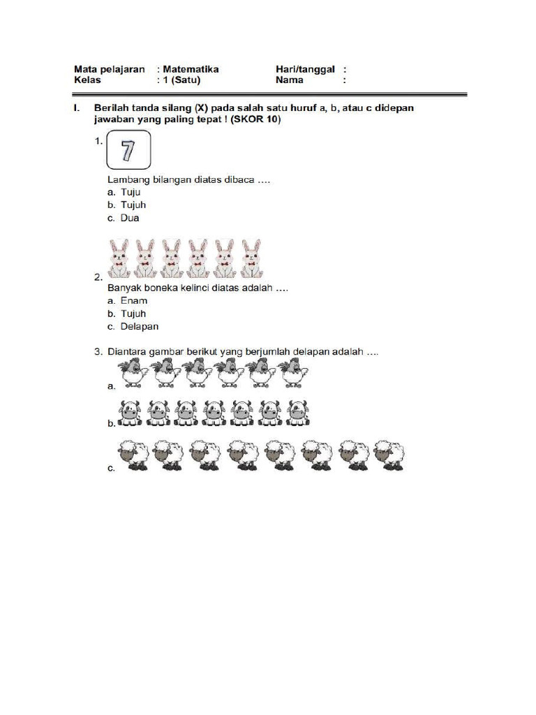 Soal Matematika 1 | PDF