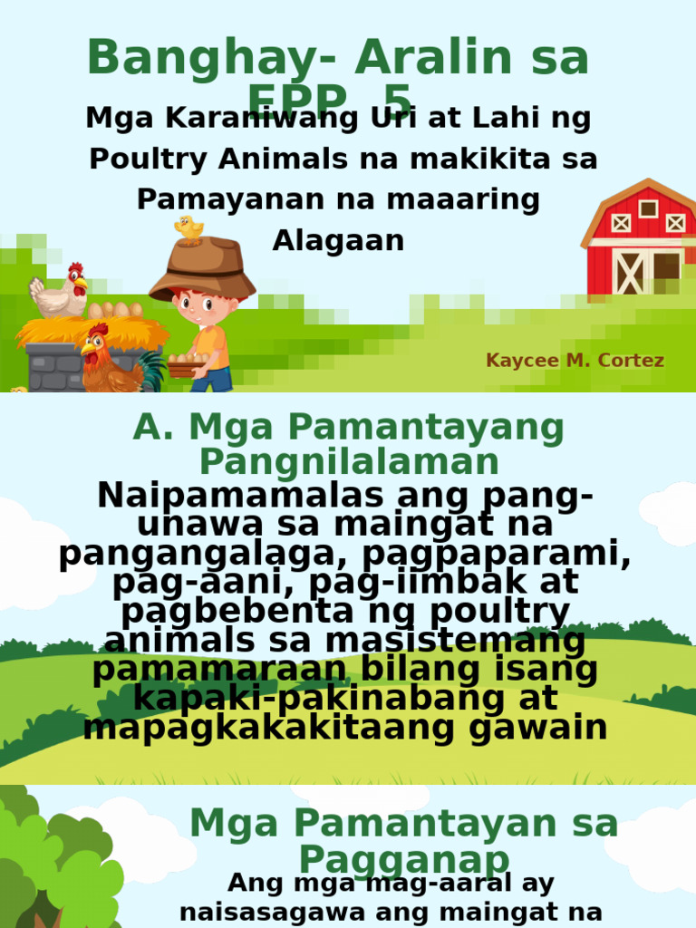 Banghay-Aralin Sa Epp 5: Mga Karaniwang Uri at Lahi NG Poultry Animals ...