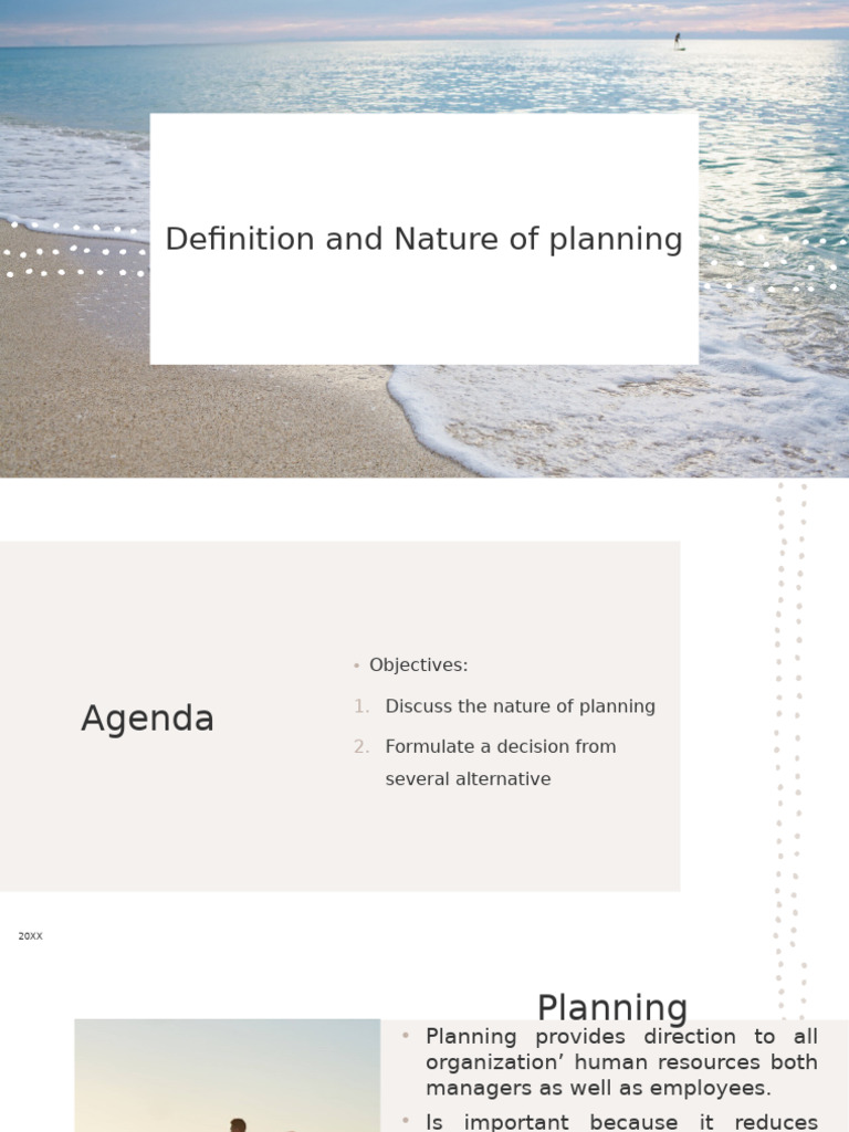 Definition and Nature of Planning | PDF | Goal | Strategic Planning