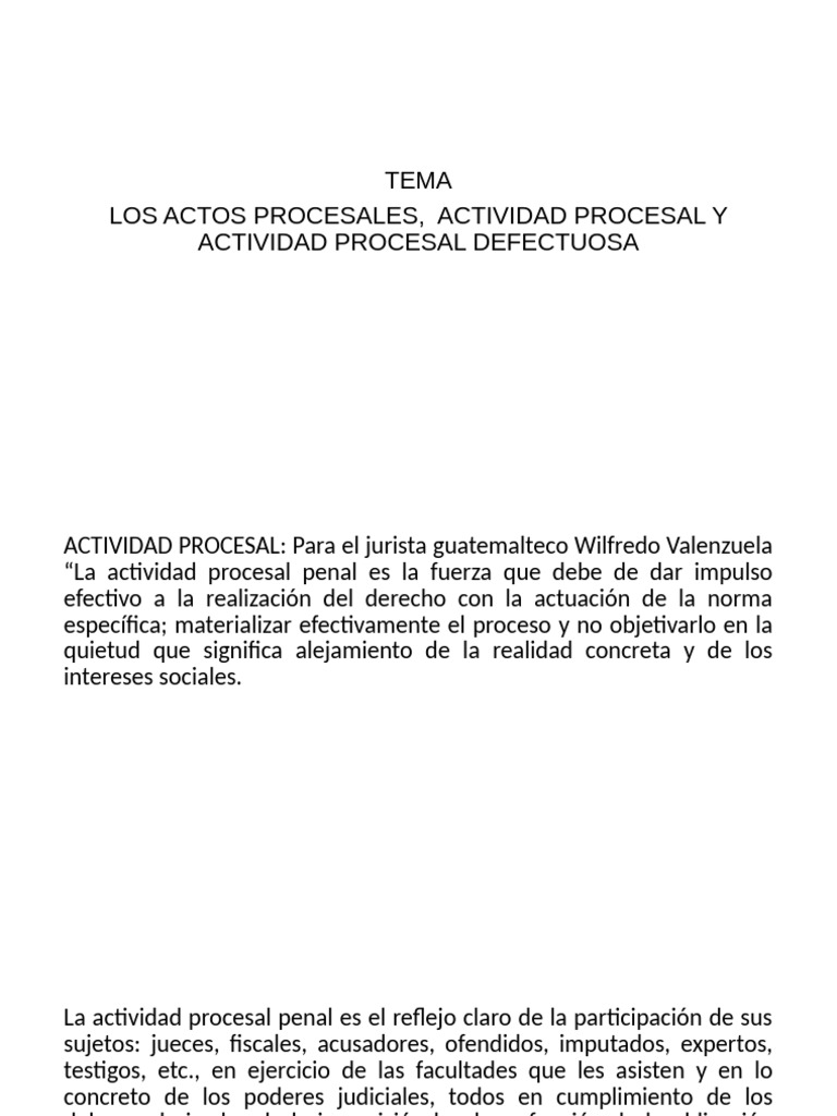 Actos Procesales y Su Validez Jurídica | PDF | Ley procesal | Justicia
