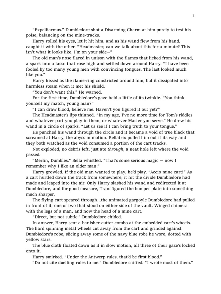 Duel of Wands: Harry vs. Dumbledore | PDF | Harry Potter