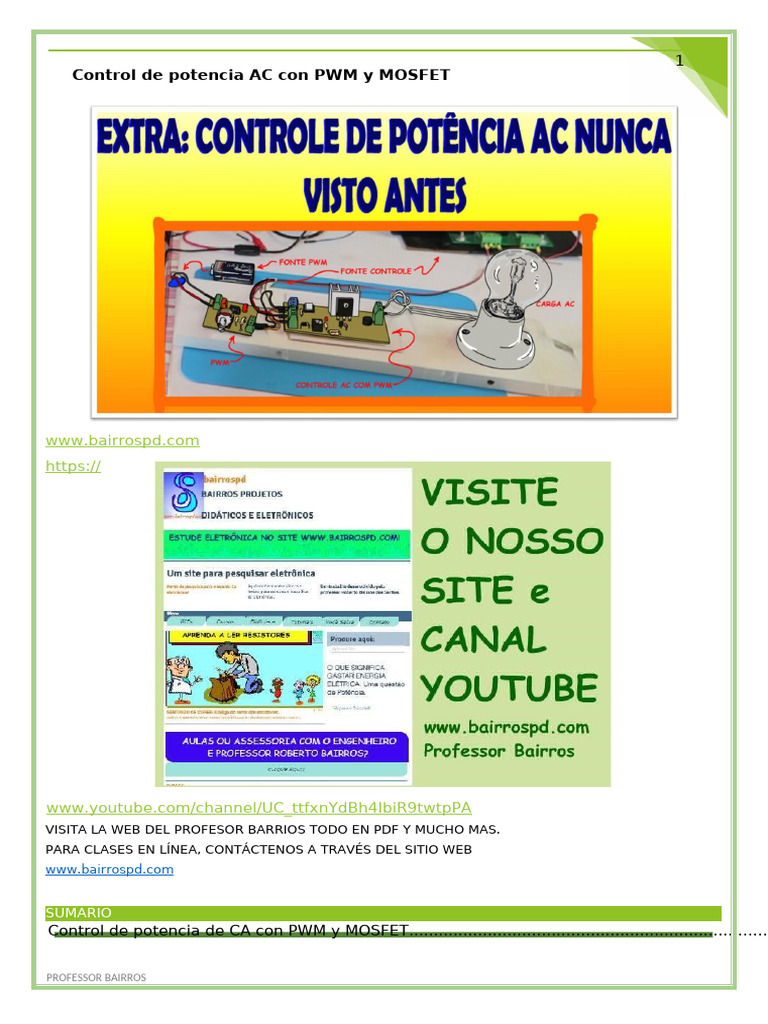 Control de Potencia AC con PWM y MOSFET | PDF | Corriente continua ...