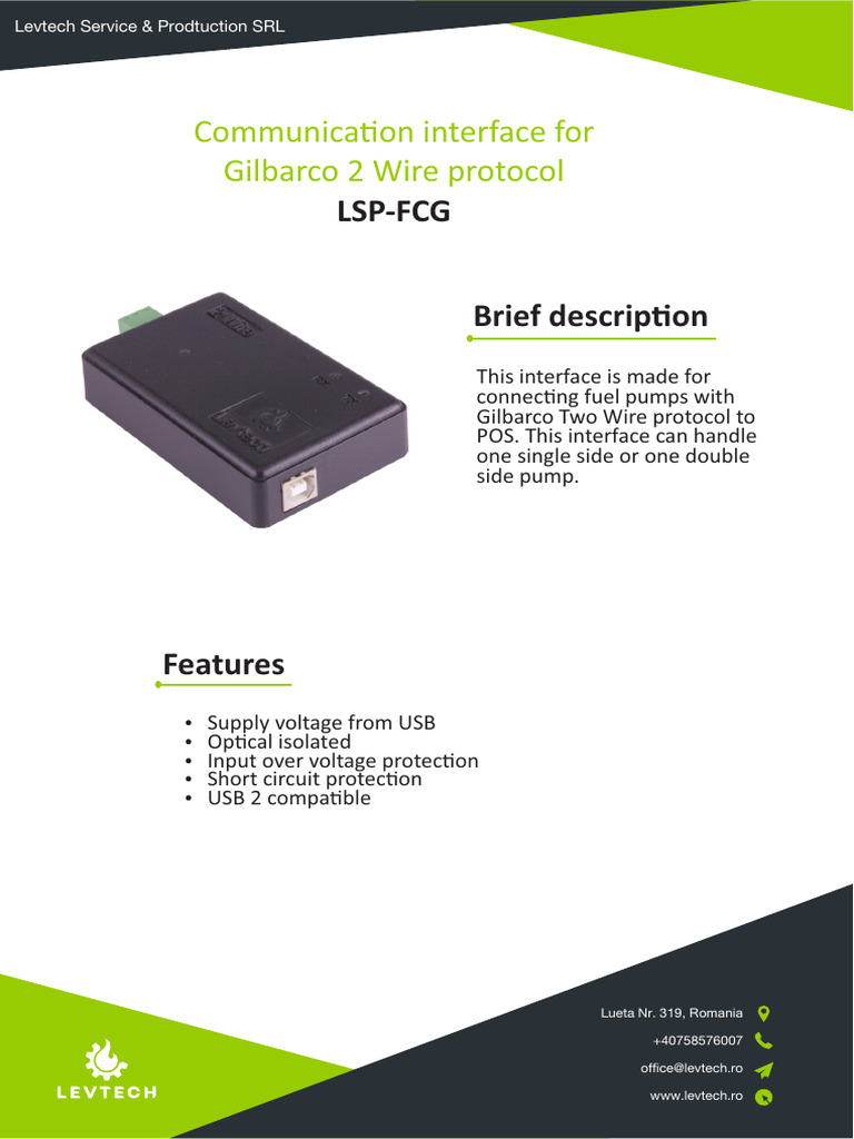 Levtech Communication Interface For Gilbarco 2wire Protocol | PDF | Usb ...