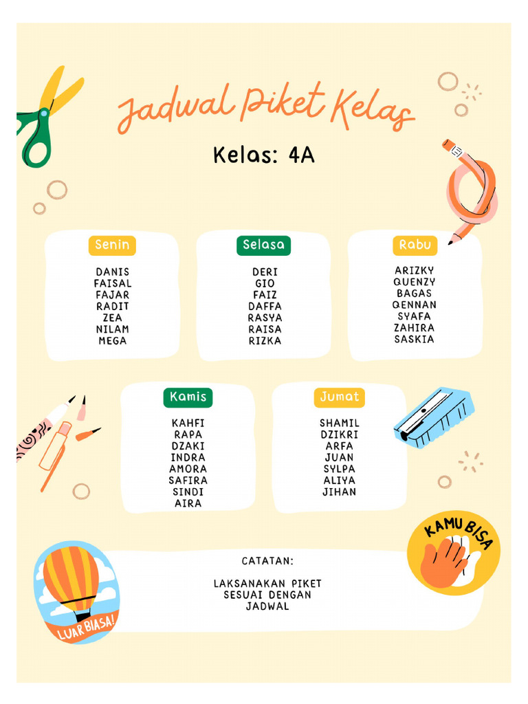 Jadwal Piket | PDF