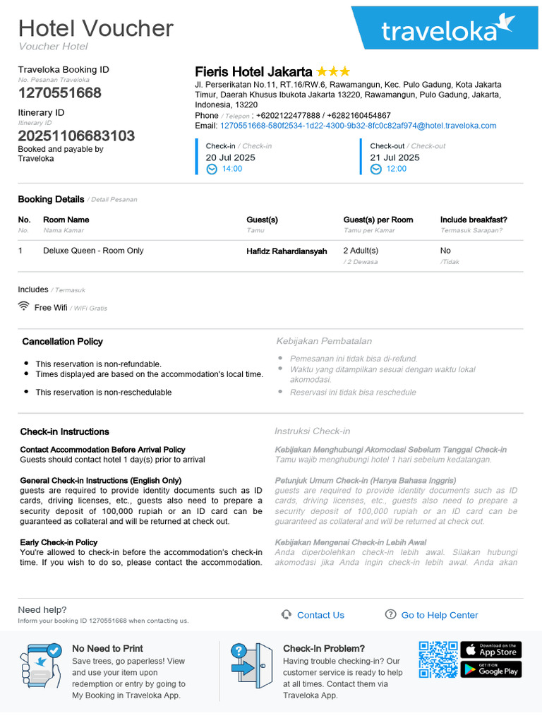 Hotel Voucher | PDF | Business