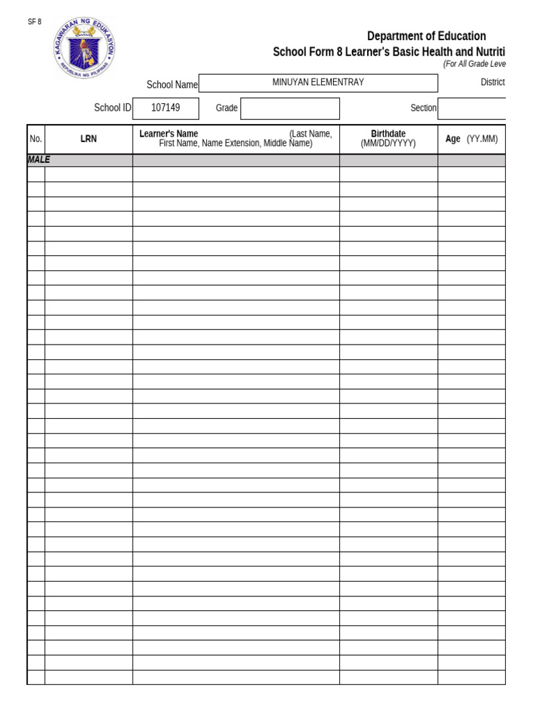 Nutritional Status Report Template | PDF | Body Mass Index | Microsoft ...