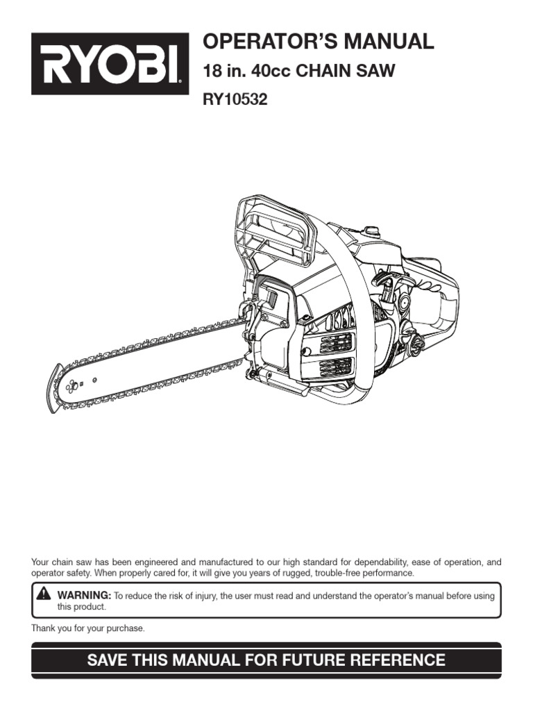 Operator's Manual - Ryobi | PDF | Gasoline