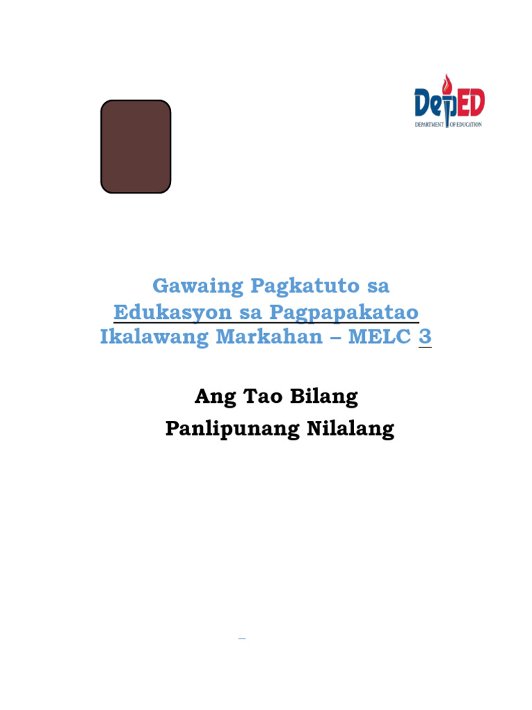 EsP8 LAS Q2 MELC3 Wk2 | PDF