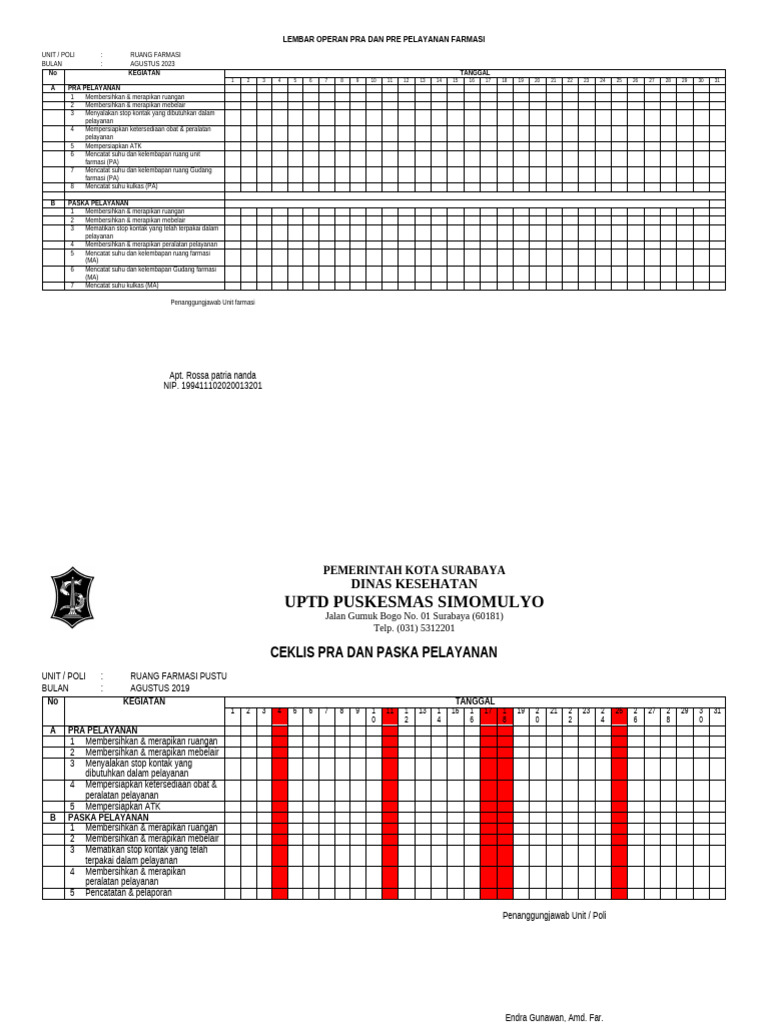 Ceklis Pra Dan Paska | PDF