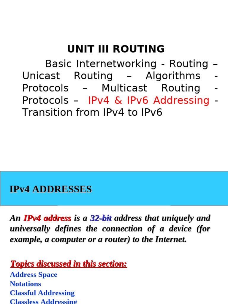Logical Addressing 1 | PDF | I Pv6 | Ip Address