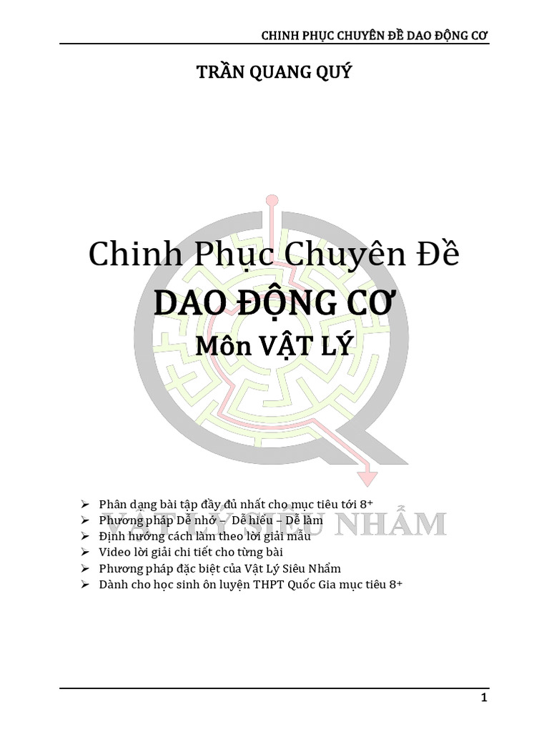 Vl11 - Quyển 1 - Dao Động Cơ 2025 | PDF