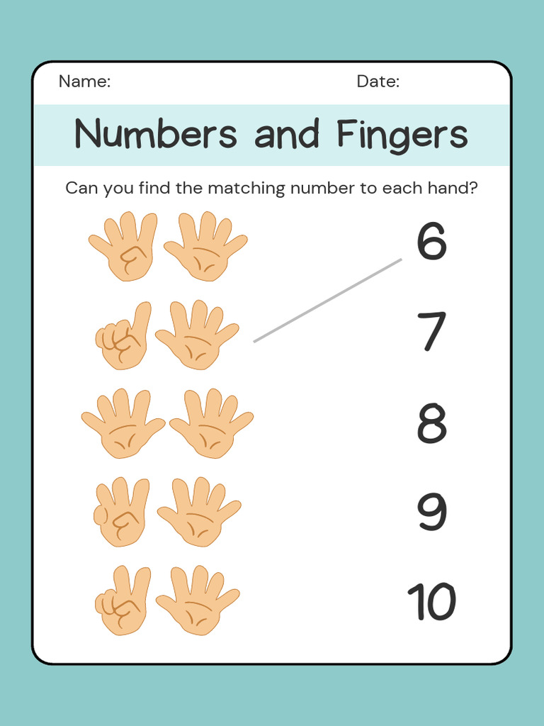 Connecting Numbers Worksheet in Blue and White Simple Style | PDF