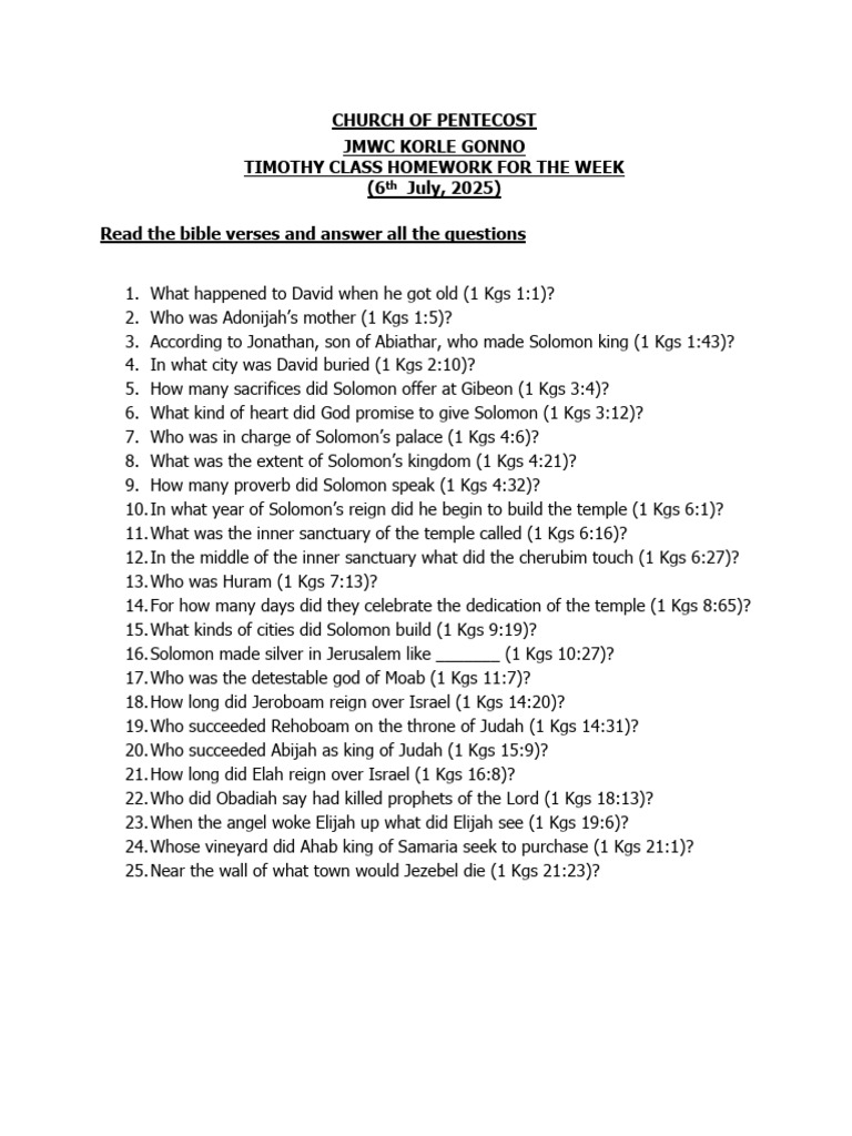 Timithy Class Homework 6 July 2025 | PDF