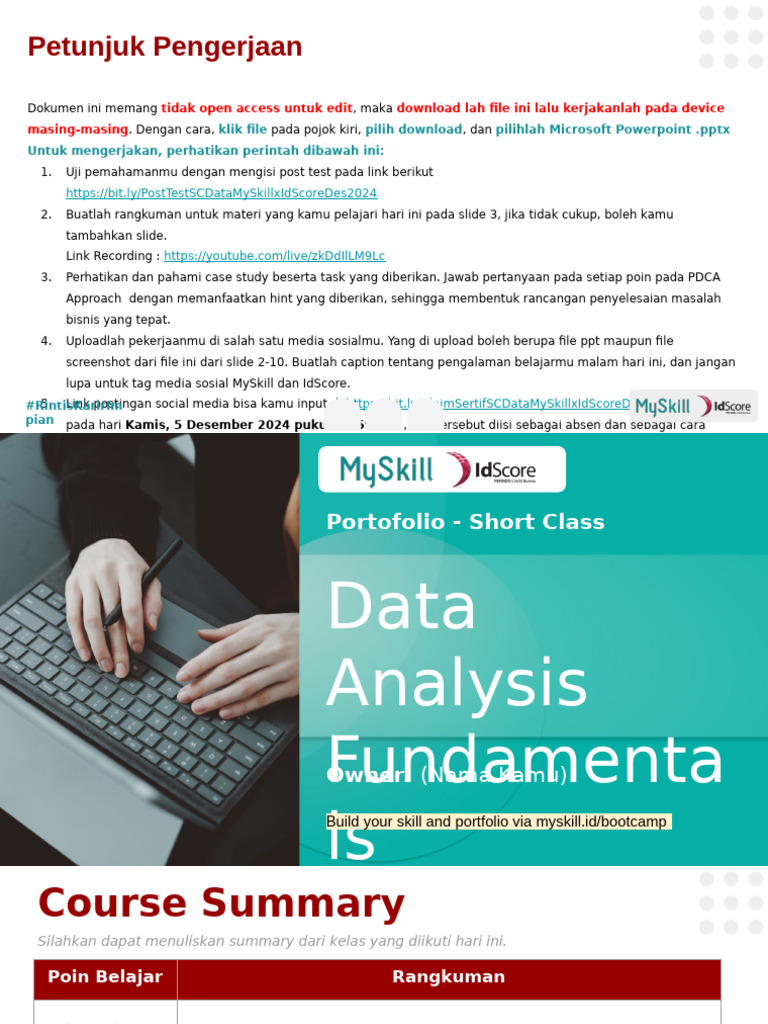 Mini Task SC - Data Analysis Fundamental (MySkill X IdScore) | PDF