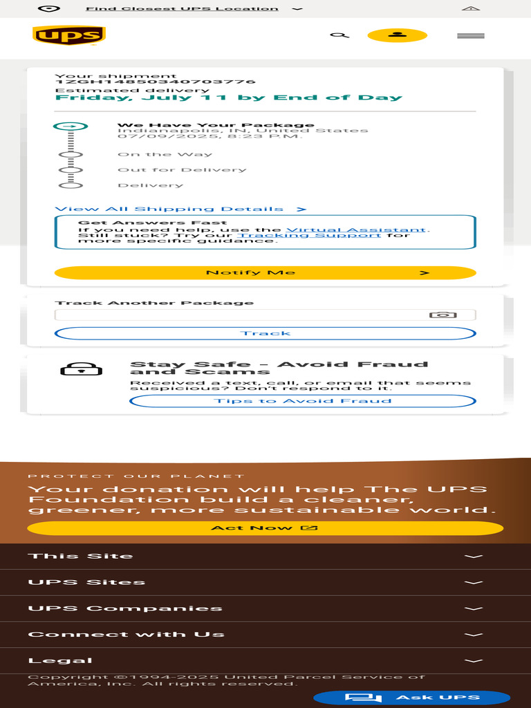 Tracking UPS - United States | PDF