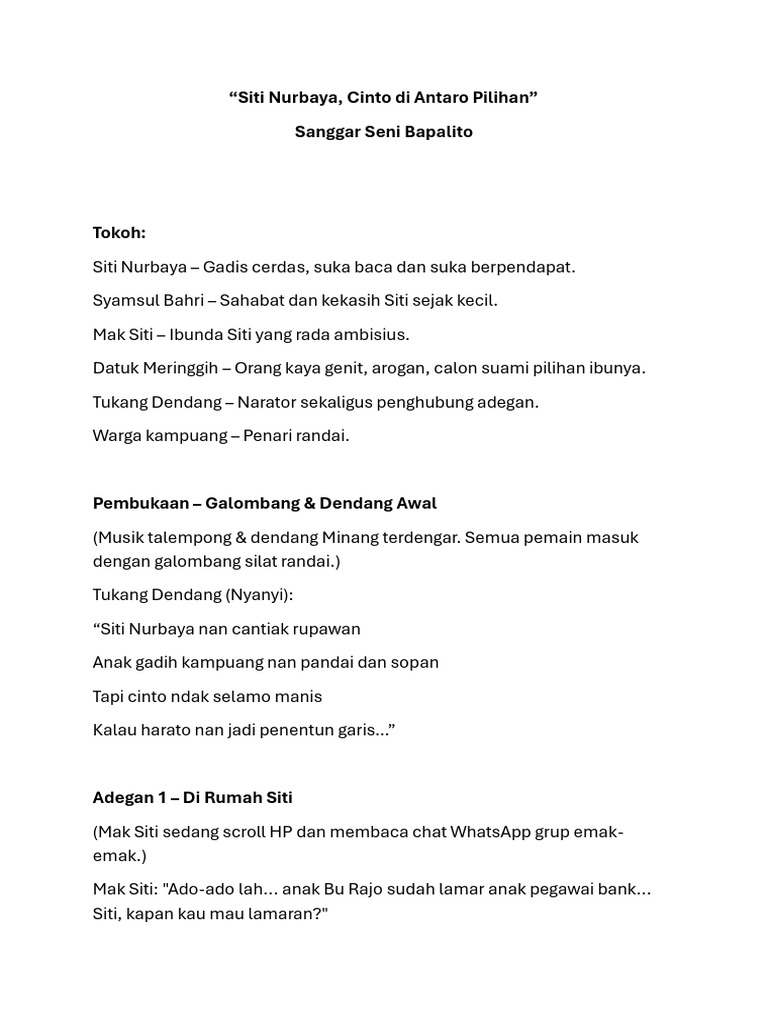 Siti Nurbaya 1 | PDF