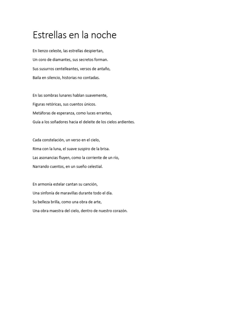 Estrellas en La Noche | PDF