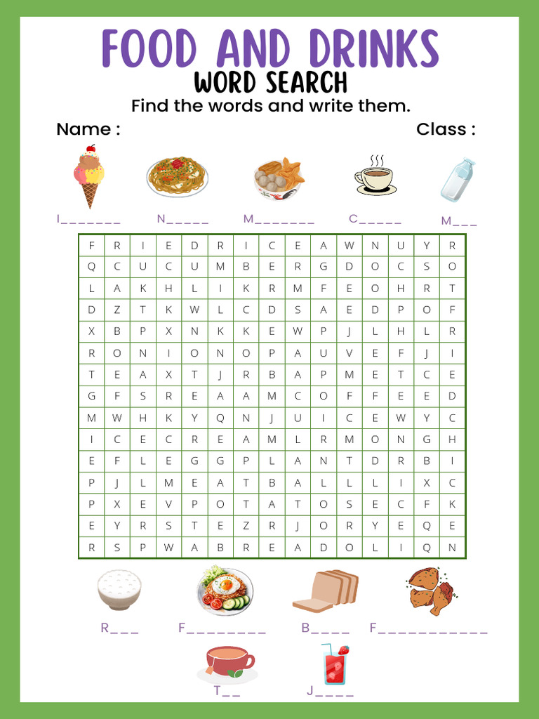 Illustrative Colourful Vegetables Word Search English Puzzle - 20250724 ...