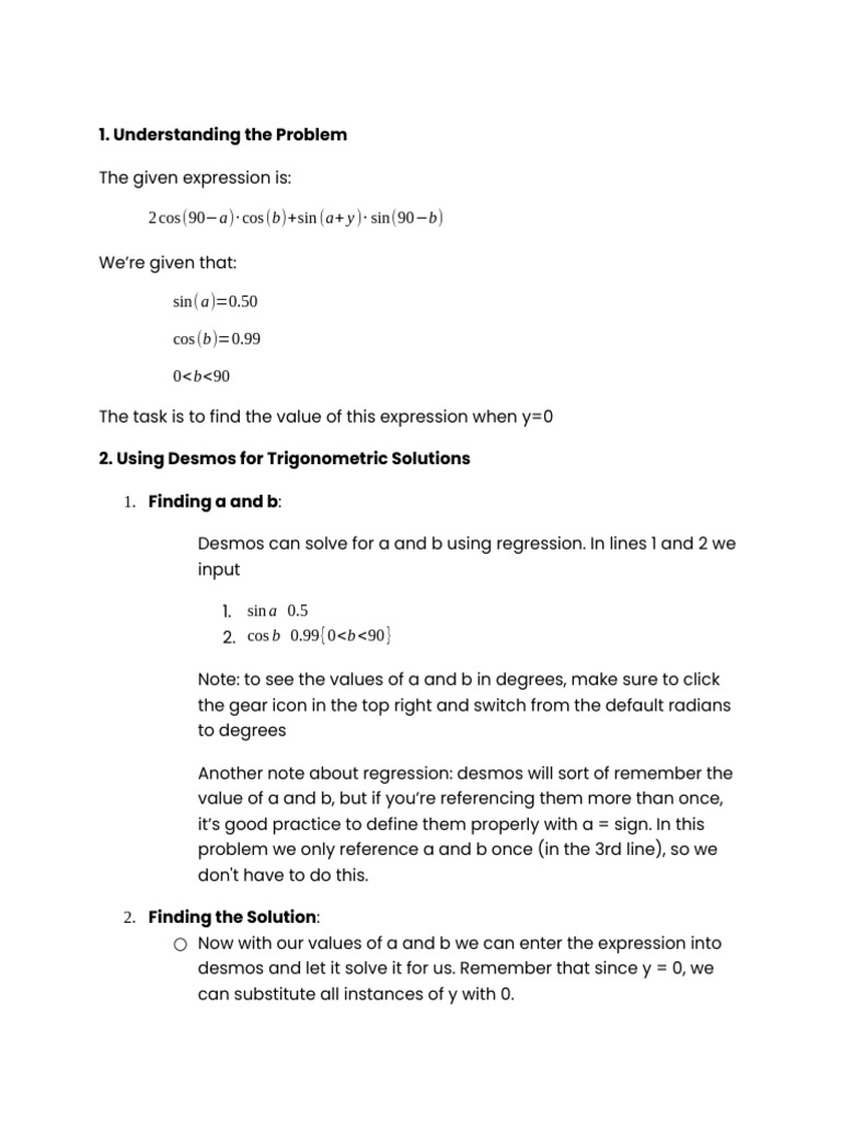 Complementary Angle Trig | PDF