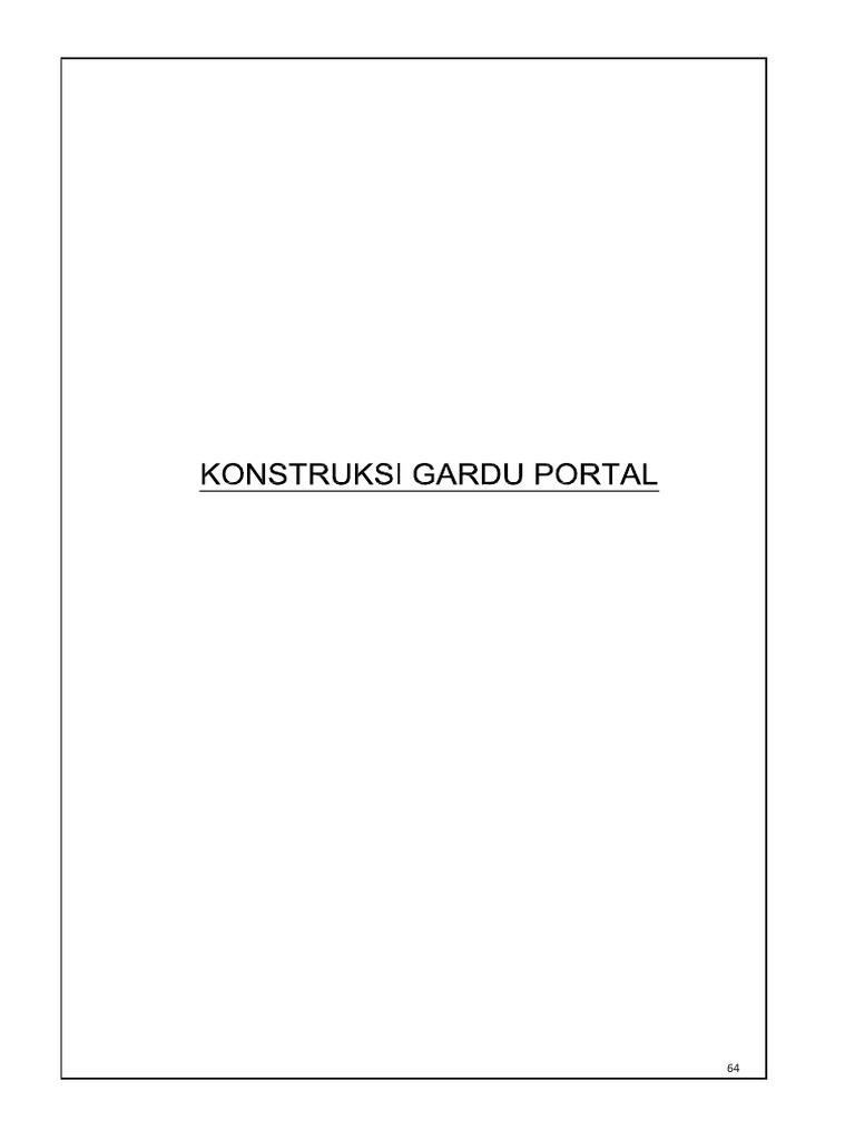 Konstruksi Gardu Portal PLN 2010 | PDF