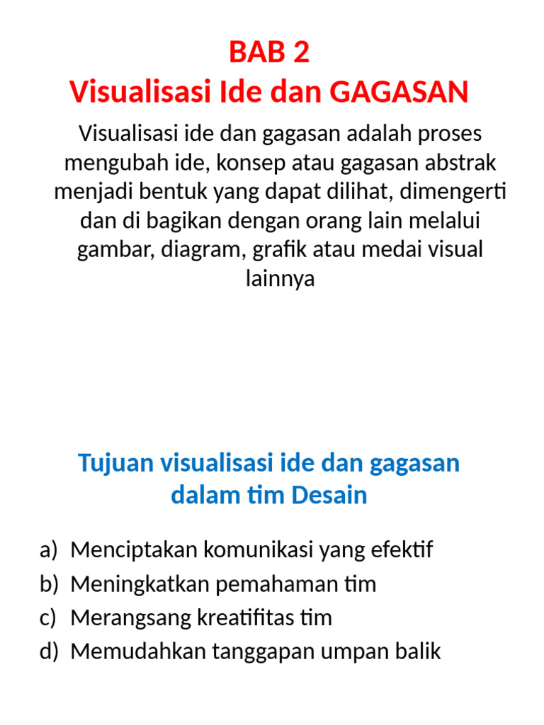 BAB 2. Visualisasi Ide Dan Gagasan | PDF