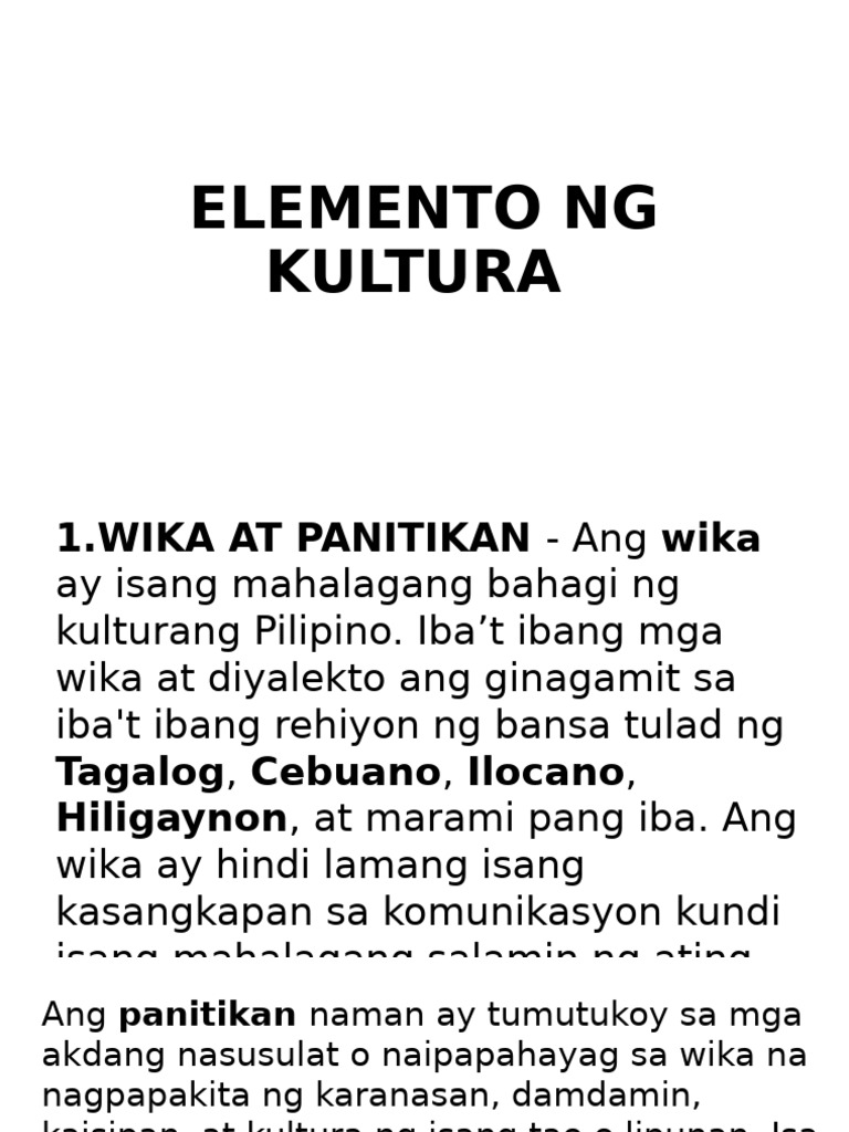 Elemento NG Kultura | PDF