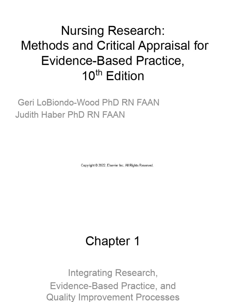 Chapter - 001.pptx RN 505 Week 3 | PDF | Evidence Based Practice | Evidence Based Medicine