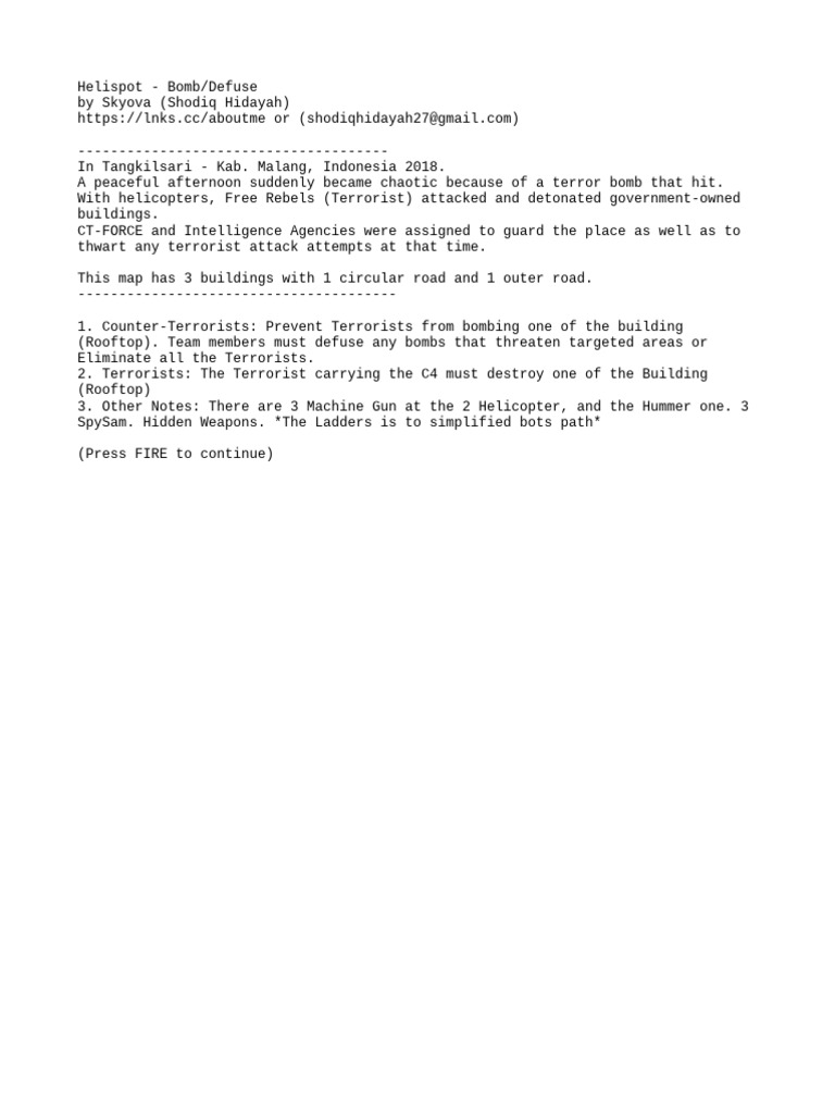 Helispot: Bomb Defusal Strategy Guide | PDF