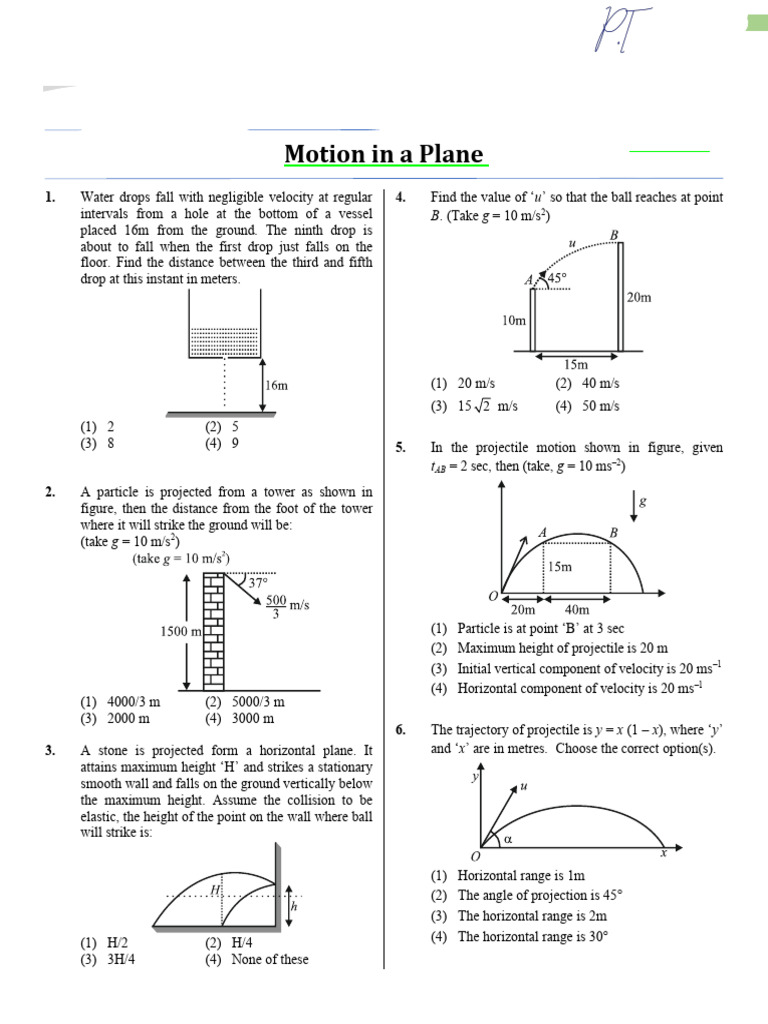 My Document | PDF | Projectiles | Motion (Physics)