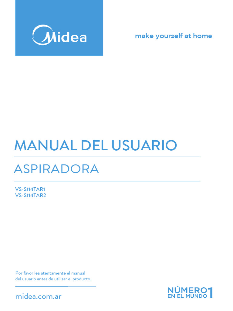 Manual Del Usuario Aspiradora VS S114TAR1 | PDF | Aspiradora | Equipo eléctrico