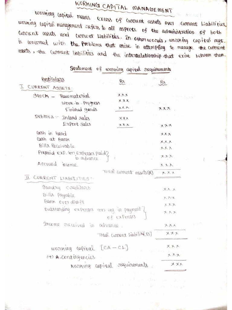 Working Capital Management | PDF